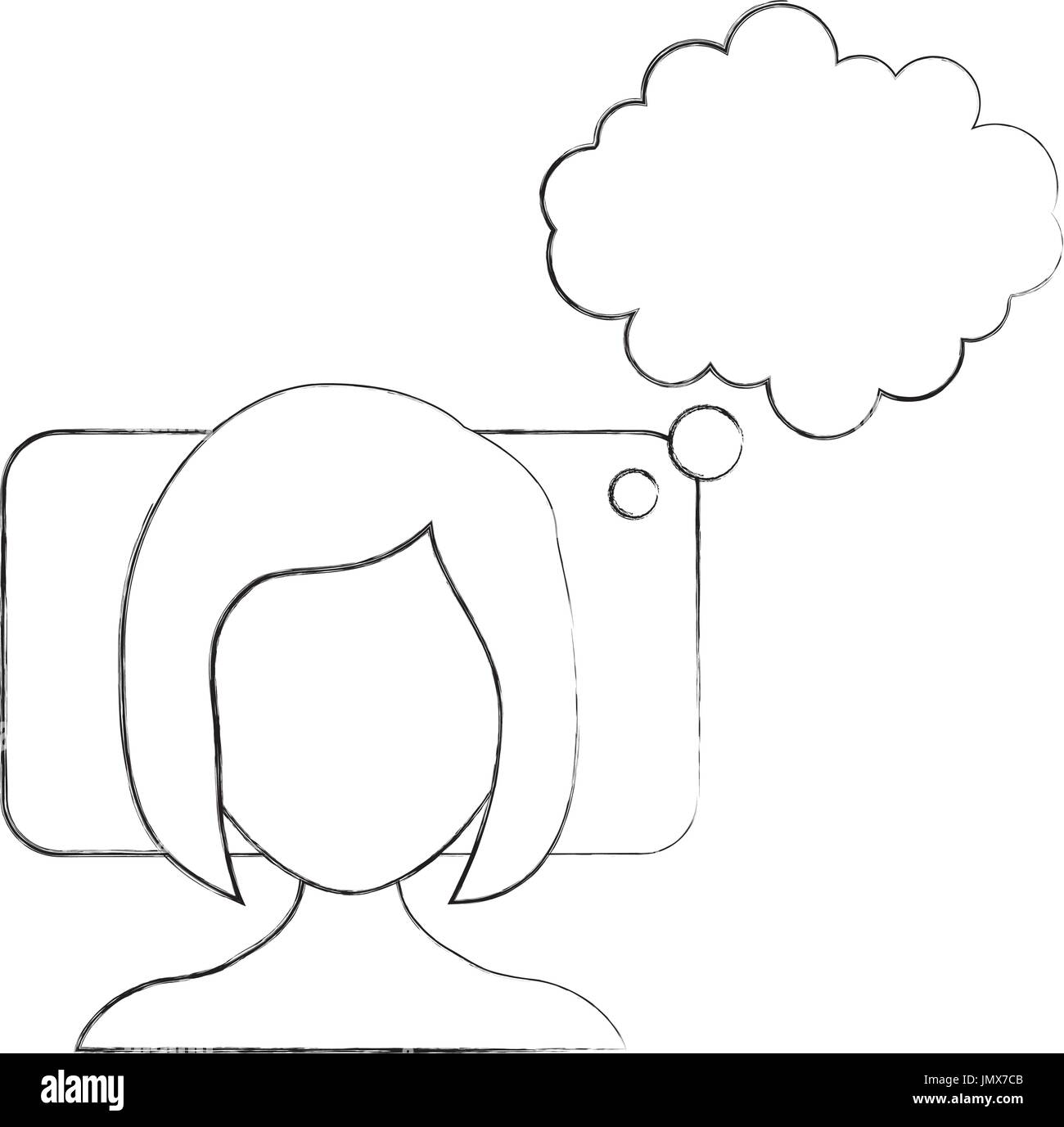 Female avatar emotion profile Stock Vector Images - Alamy