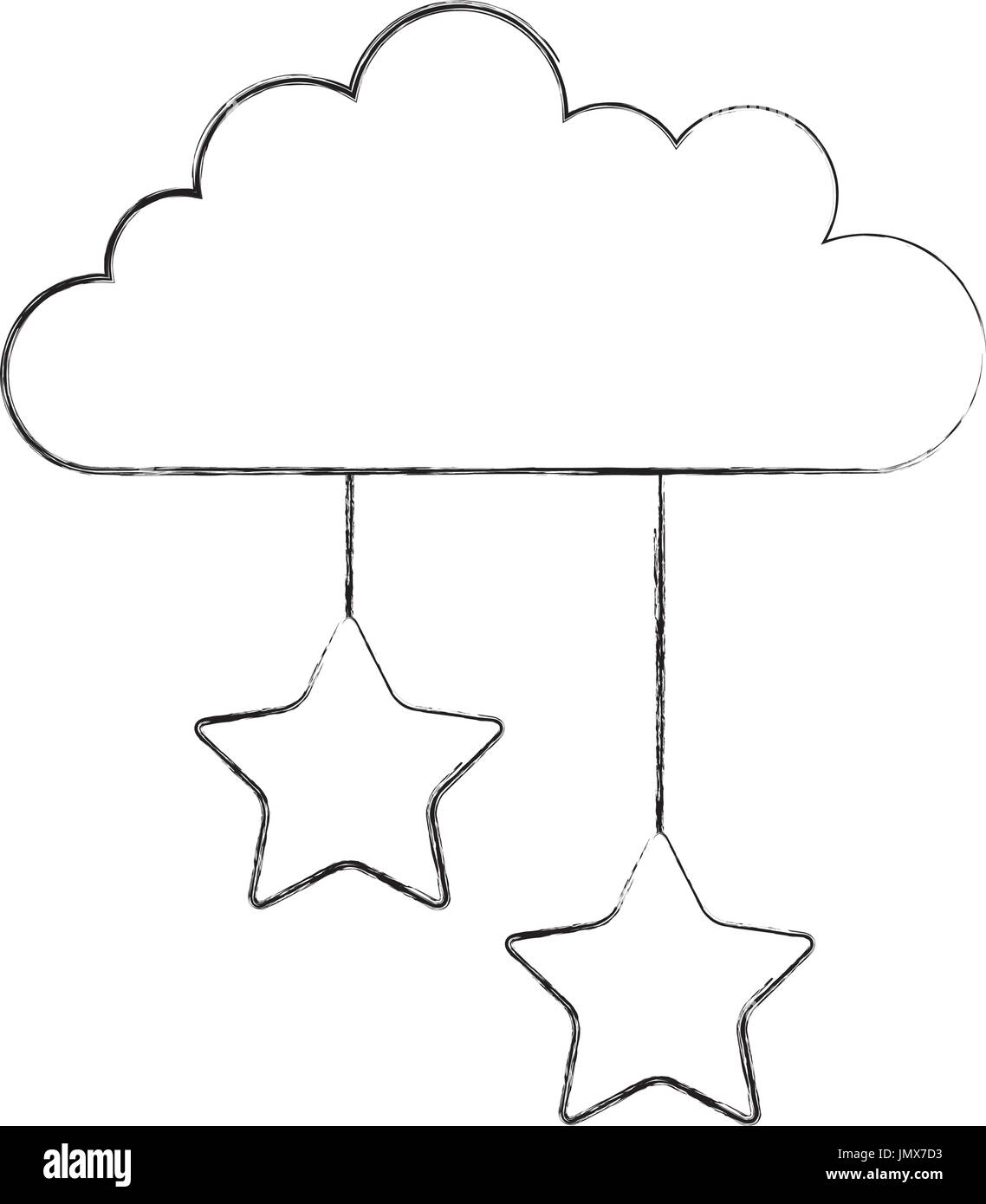 cloud sky with stars Stock Vector Image & Art - Alamy