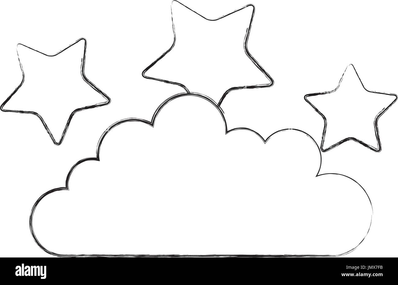 cloud sky with stars Stock Vector Image & Art - Alamy