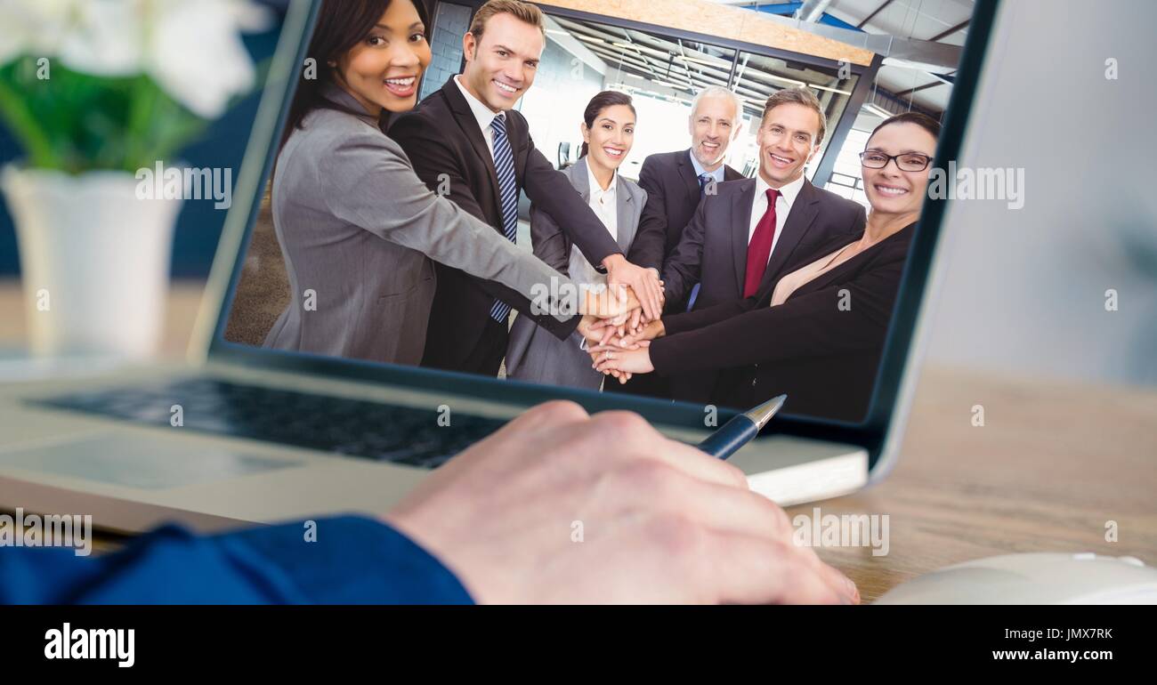 Digital composite of video conference 64 Stock Photo - Alamy