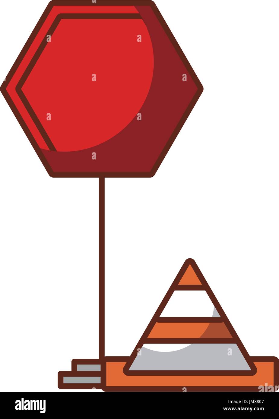 traffic signal with cone Stock Vector Image & Art - Alamy