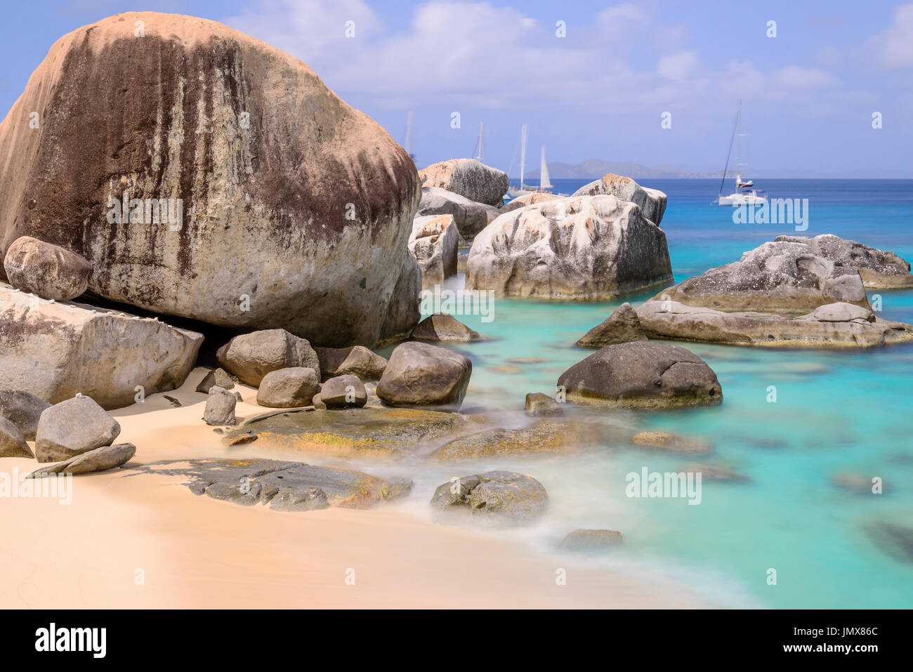 Spring Bay with boulder by The Baths, The Baths, Spring Bay, Virgin ...