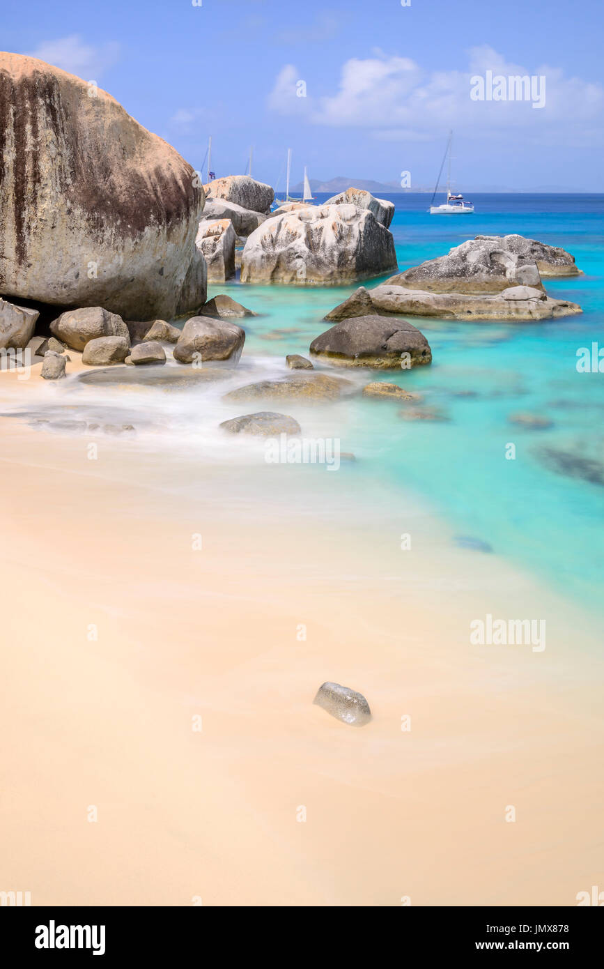 Spring Bay with boulder by The Baths, The Baths, Spring Bay, Virgin ...