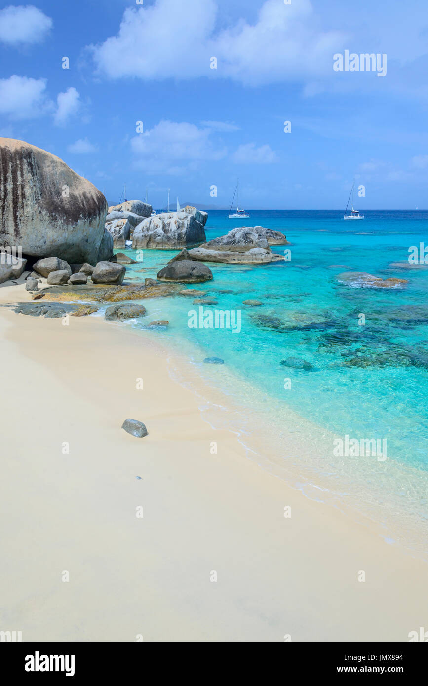 Spring Bay with boulder by The Baths, The Baths, Spring Bay, Virgin ...