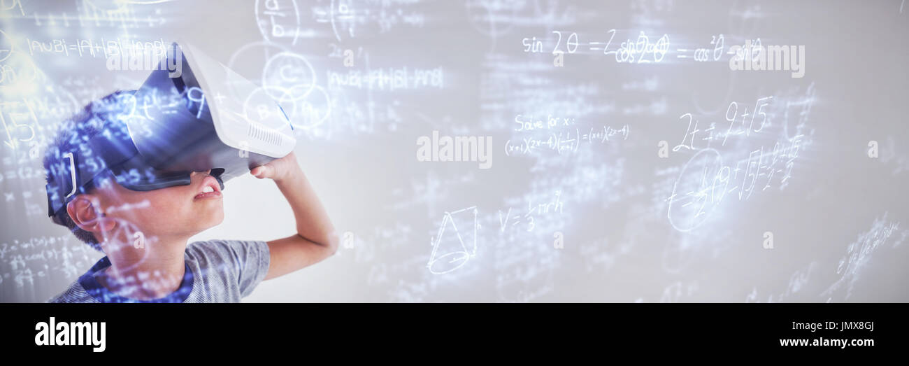 Digitally composite image of trigonometric equations with diagram and ...