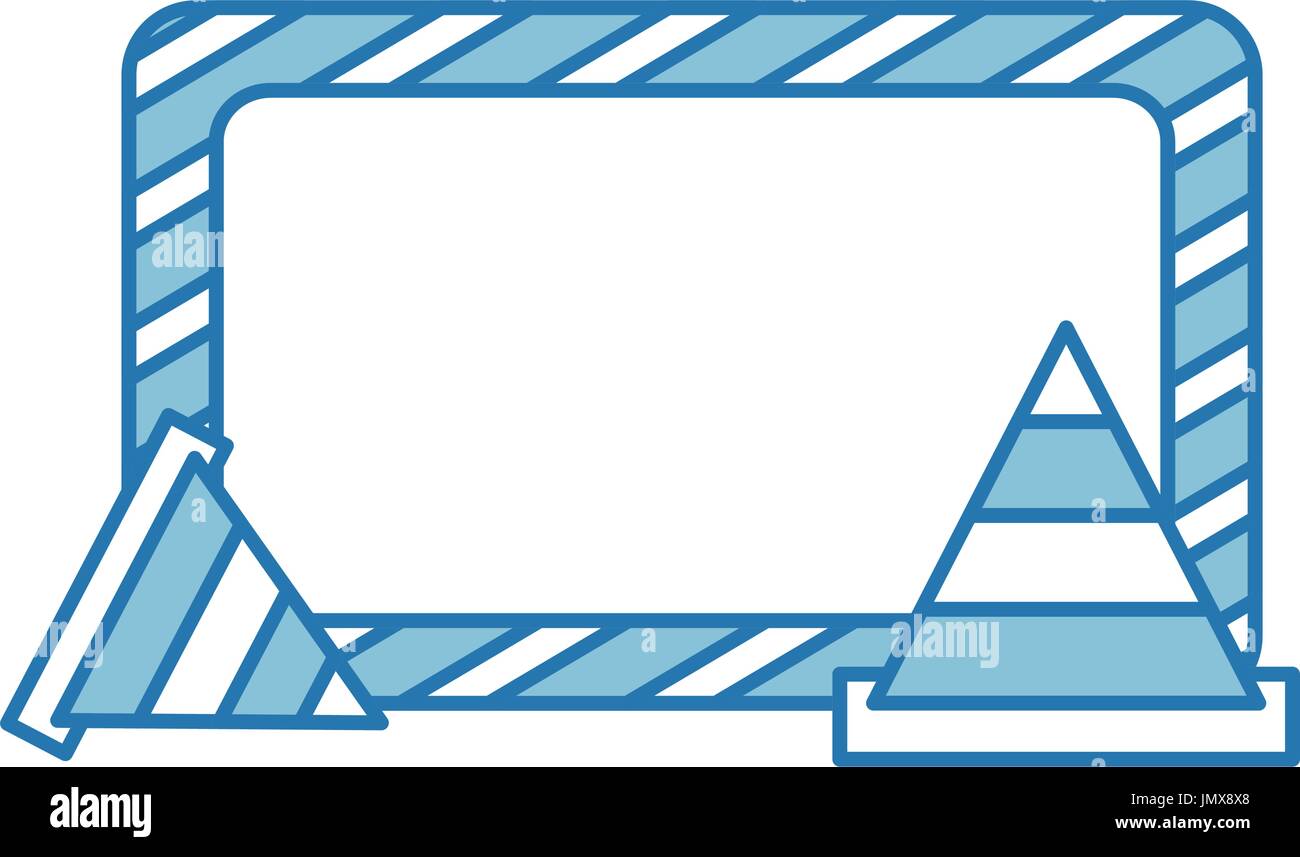 construction banner board with cones Stock Vector Image & Art - Alamy