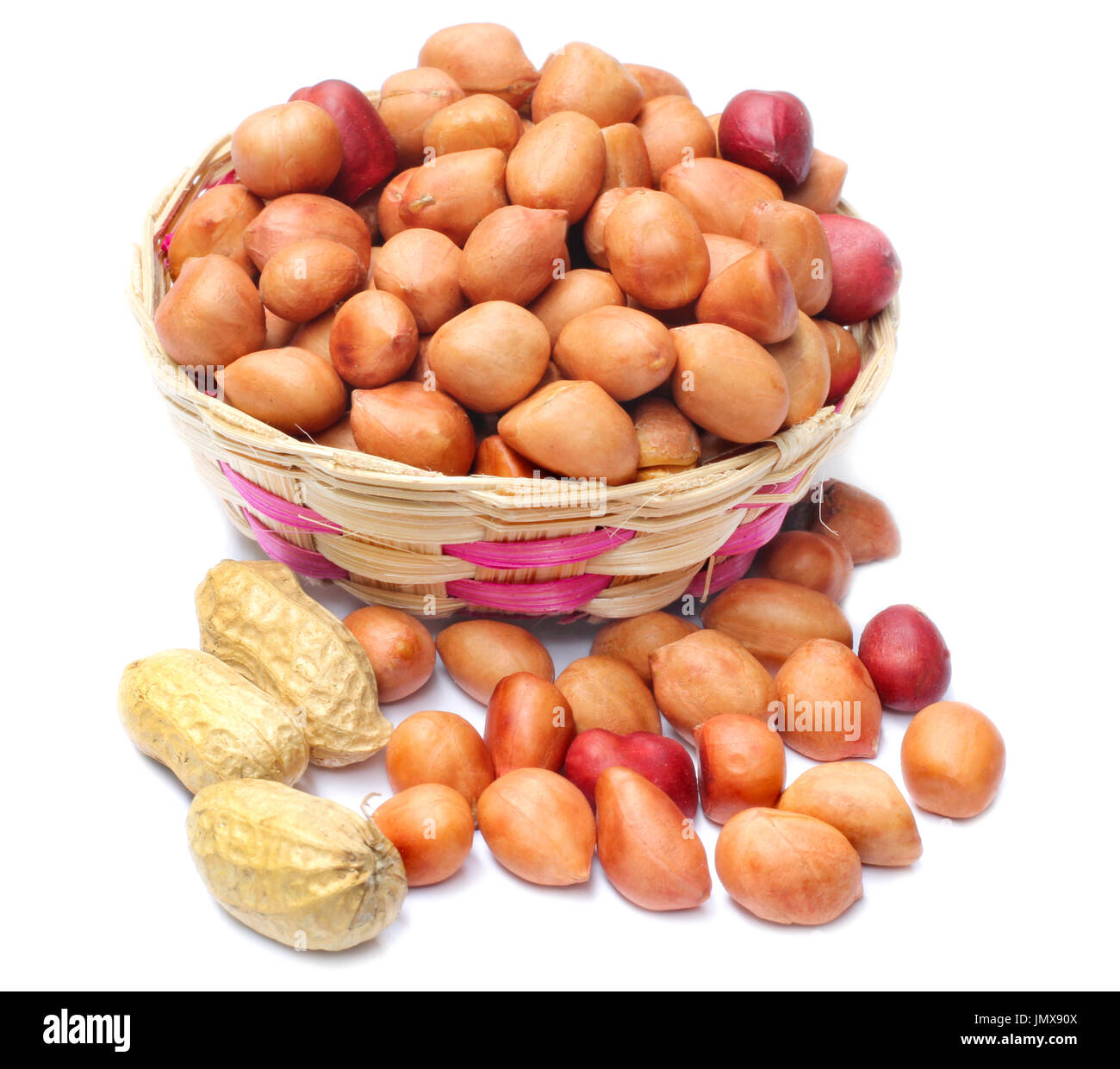 Fresh peanuts over white background Stock Photo - Alamy