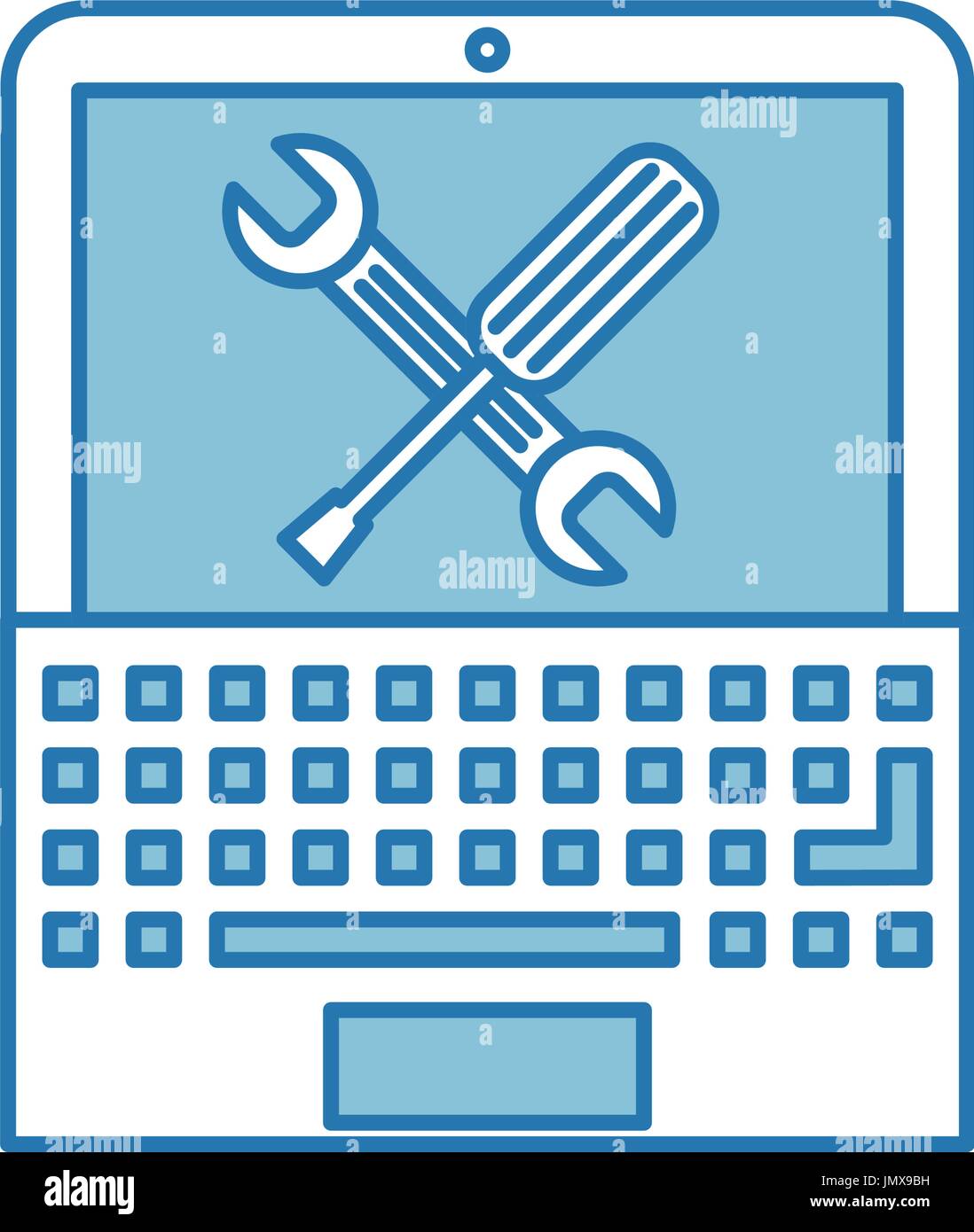 laptop computer with tools Stock Vector Image & Art - Alamy