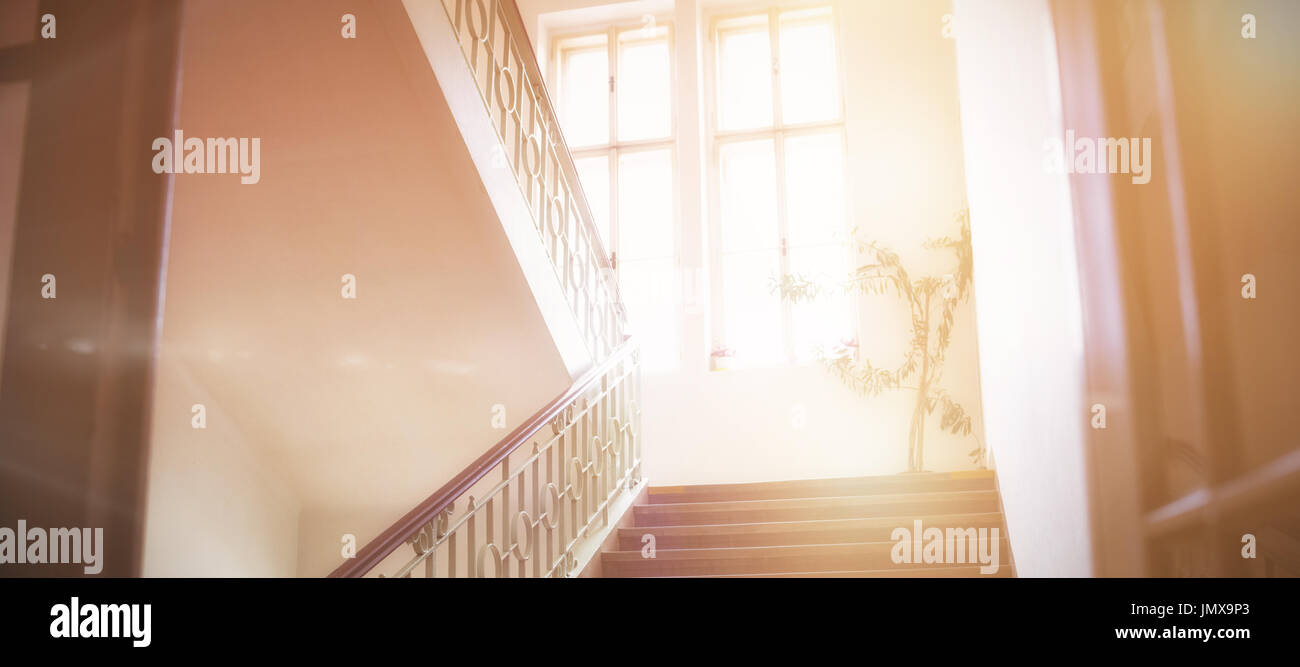 Staircase and window in building Stock Photo - Alamy