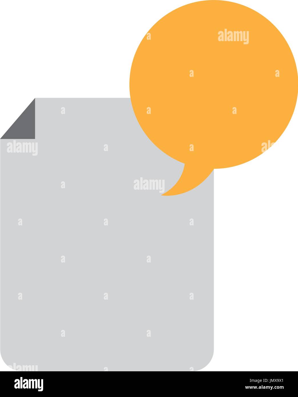 paper document with speech bubble Stock Vector Image & Art - Alamy