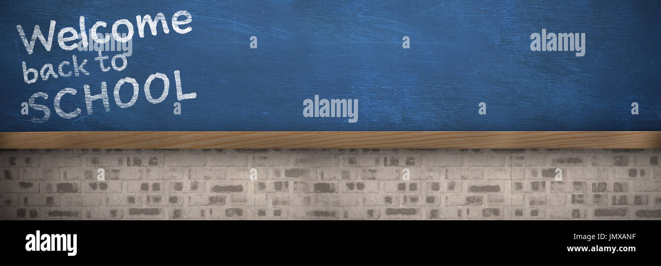 Welcome back to school text against white background against bueboard ...
