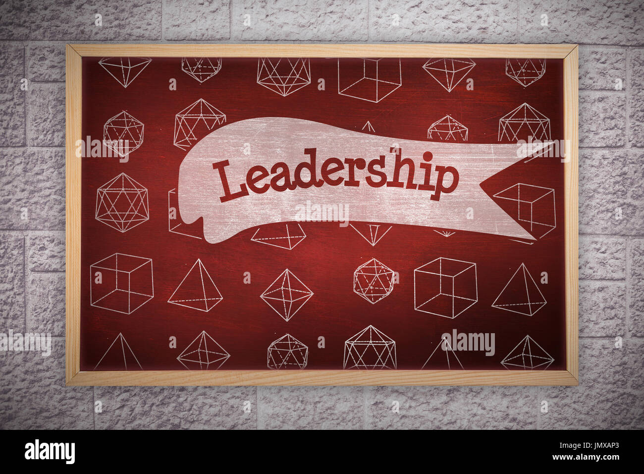 Chalkboard against leadership against desk Stock Photo - Alamy