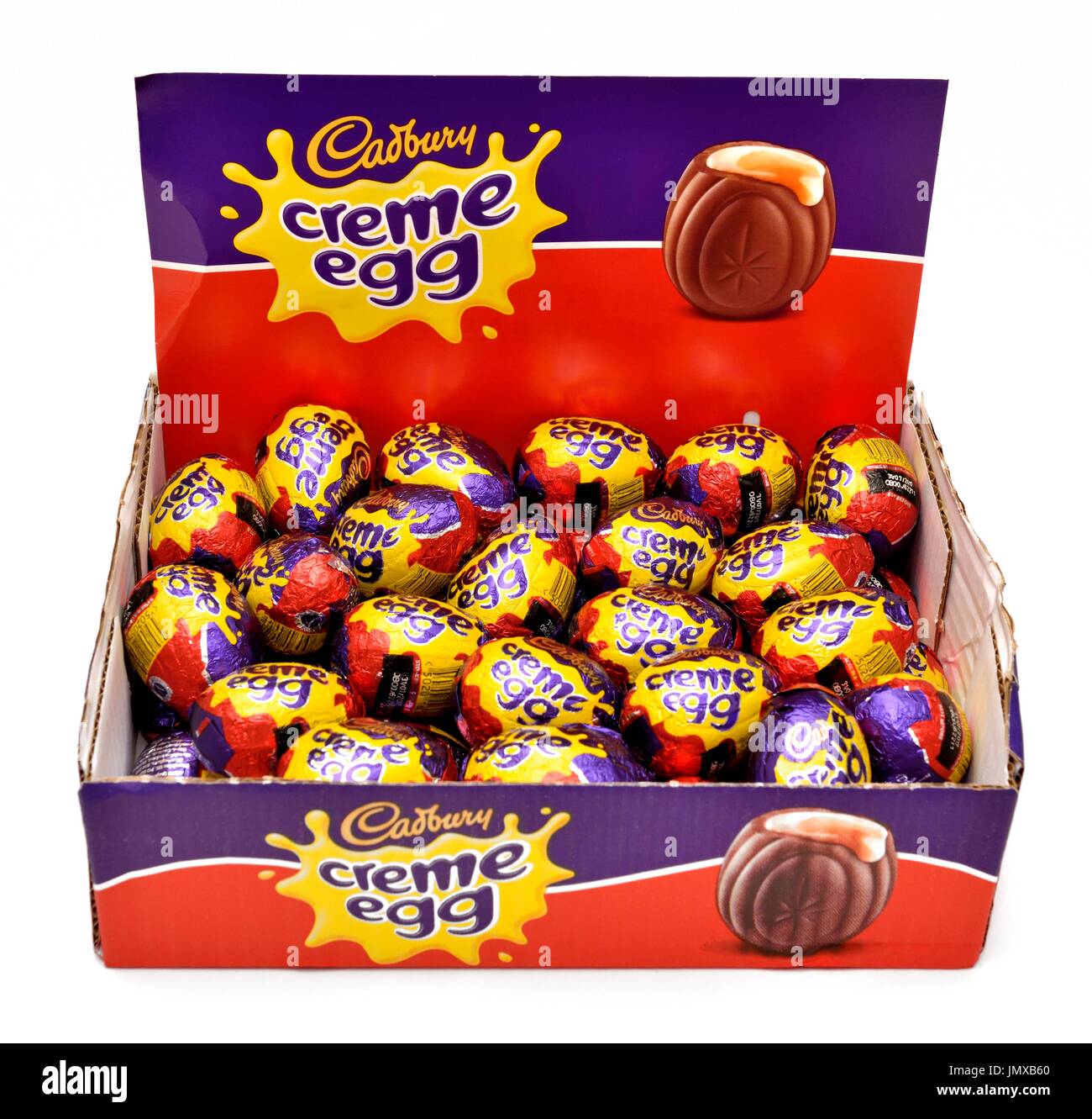 Cadburys creme egg eggs retail box pack Stock Photo - Alamy