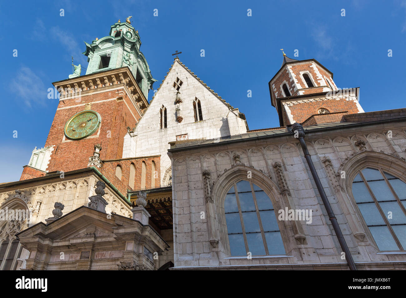 Clock Tower and Silver Bell Tower of the Wawel Cathedral in Krakow ...