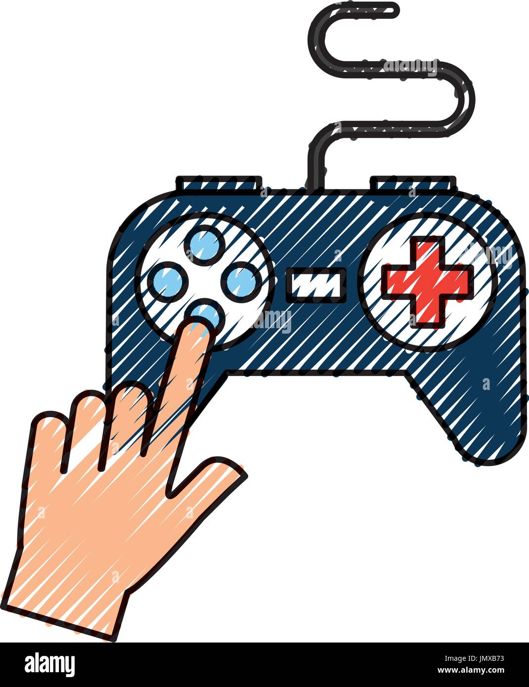 hands with video game control icon Stock Vector Image & Art - Alamy