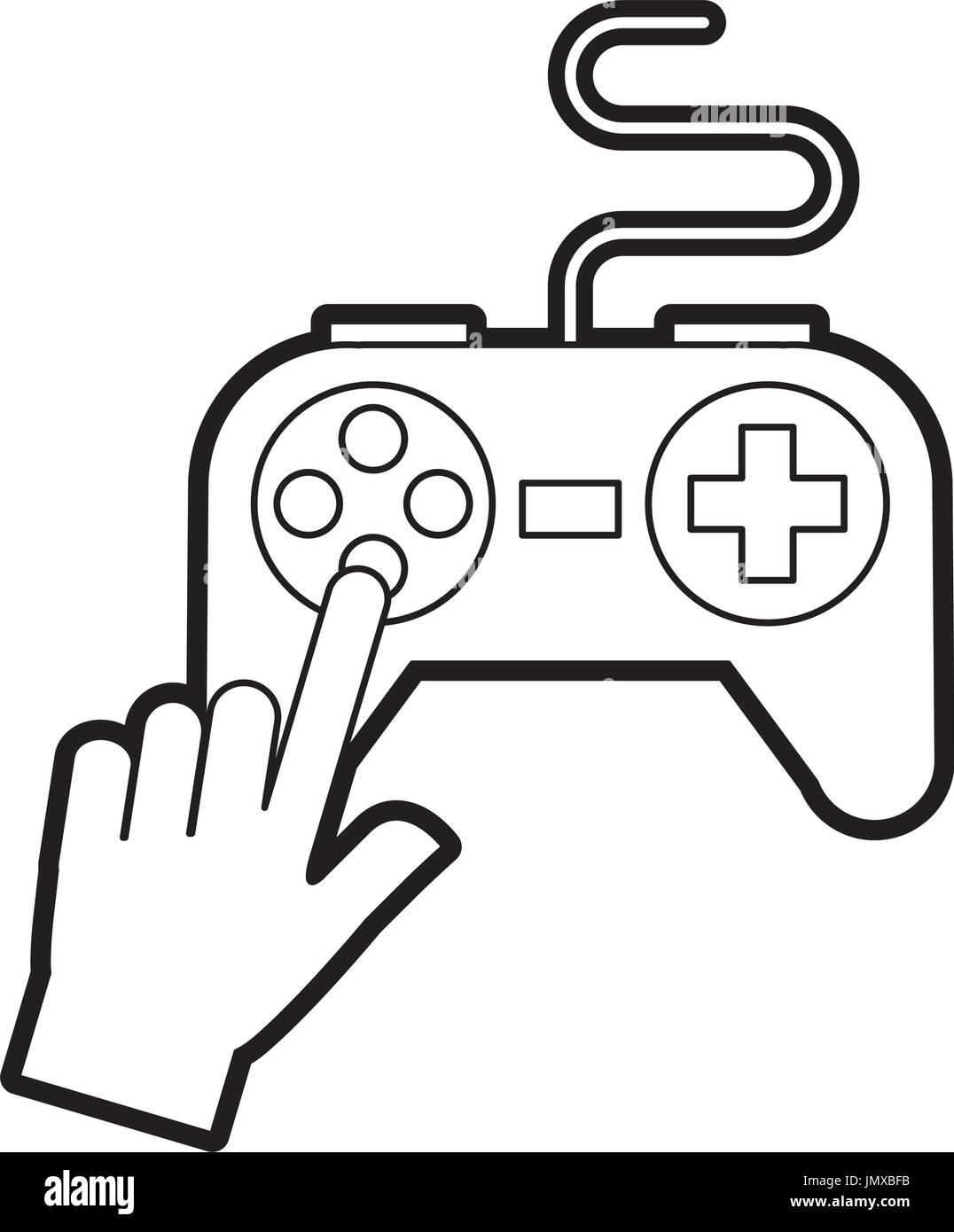 hands with video game control icon Stock Vector Image & Art - Alamy
