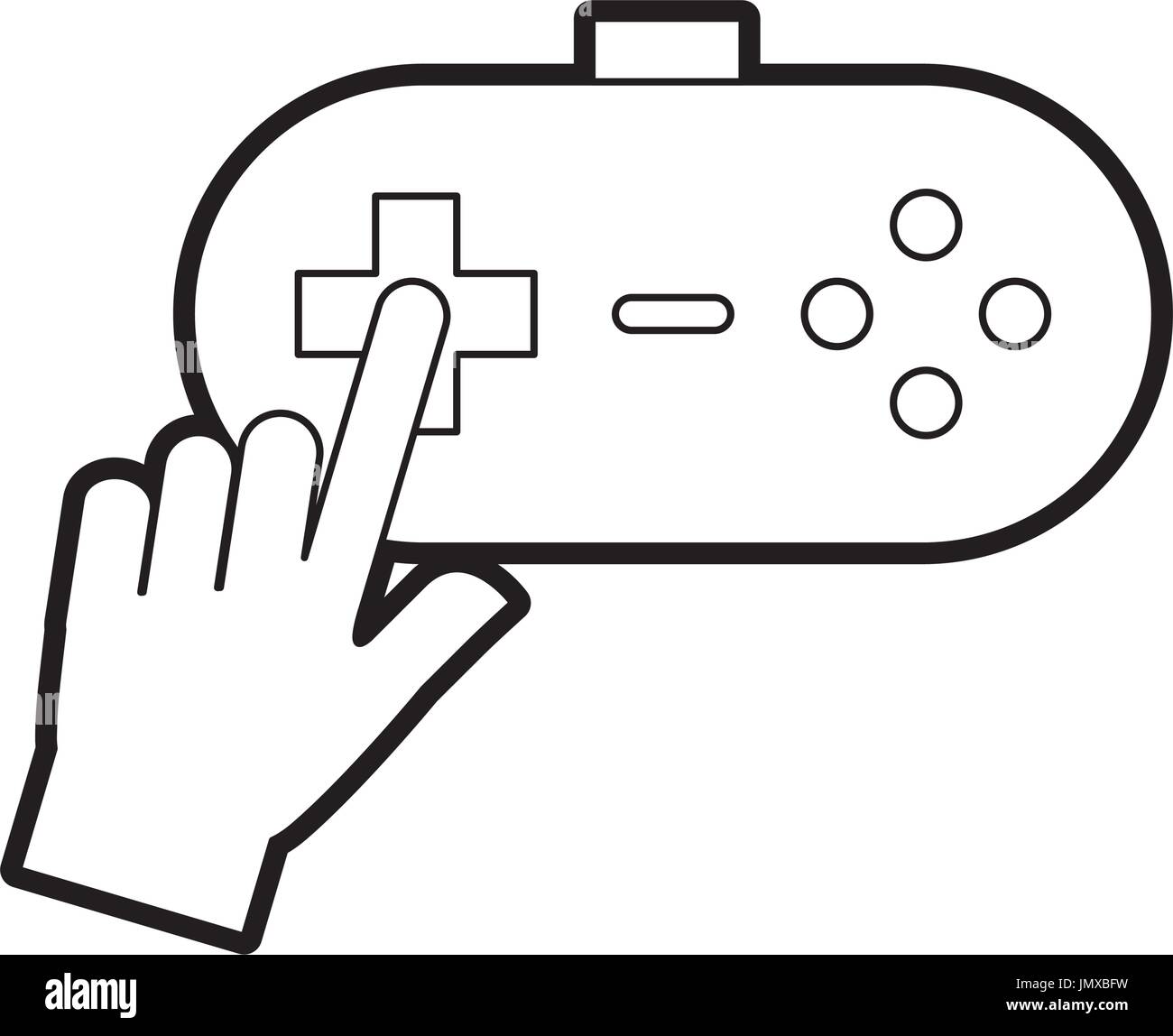 hands with video game control icon Stock Vector Image & Art - Alamy