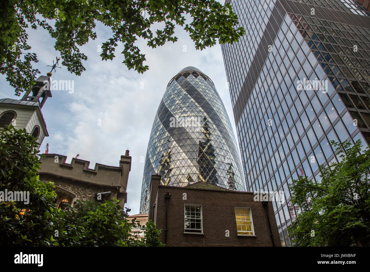 30 St Mary Axe, aka The Gerkin. London. United Kingdom. Photographed ...