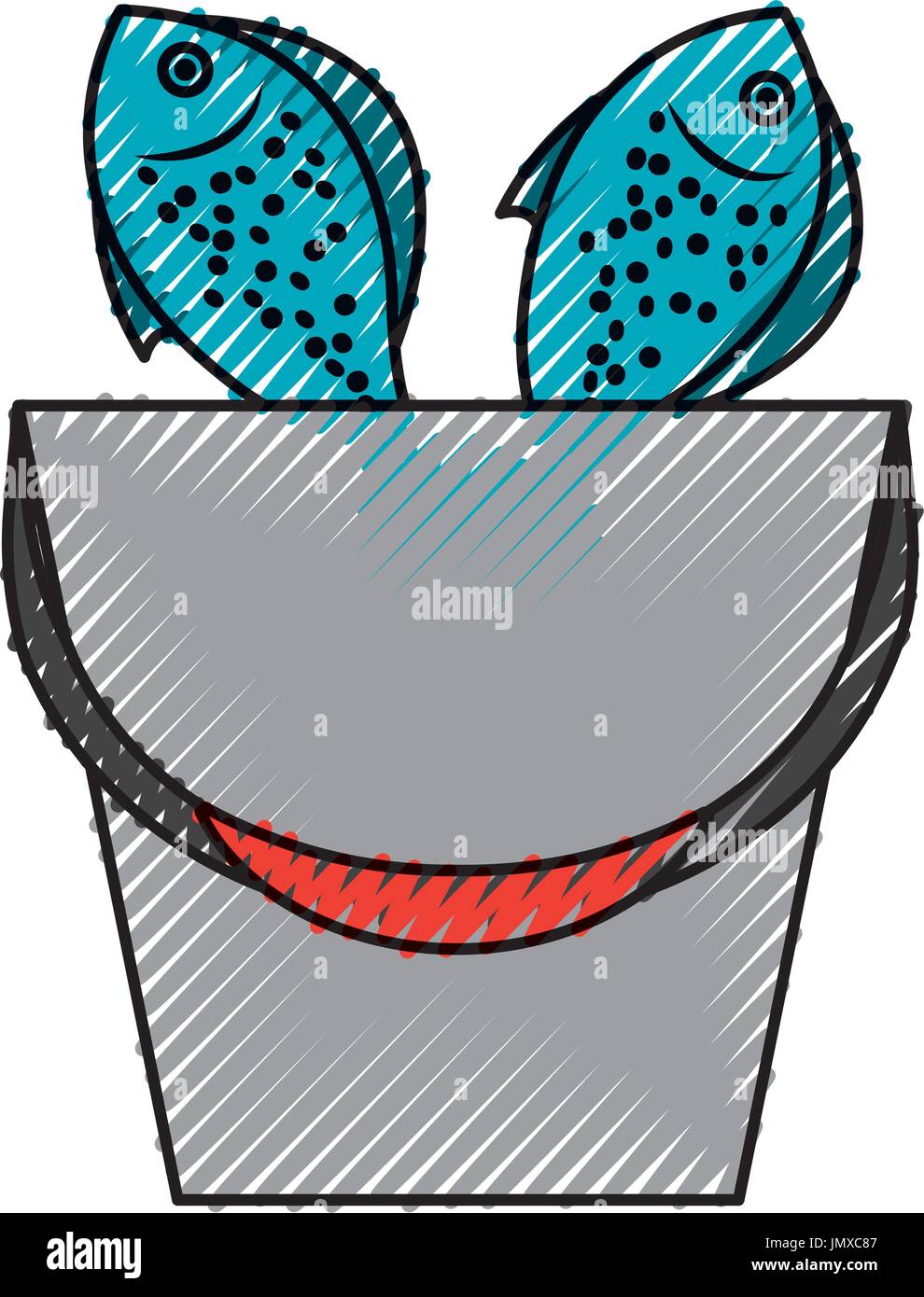 Fishing bucket with fishs Stock Vector Image & Art - Alamy