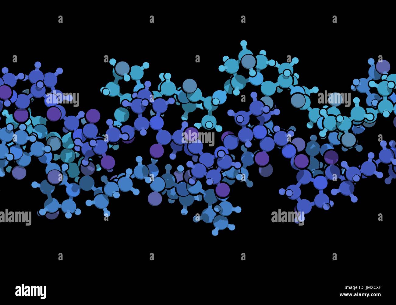 Collagen model protein, chemical structure. Essential component of skin ...
