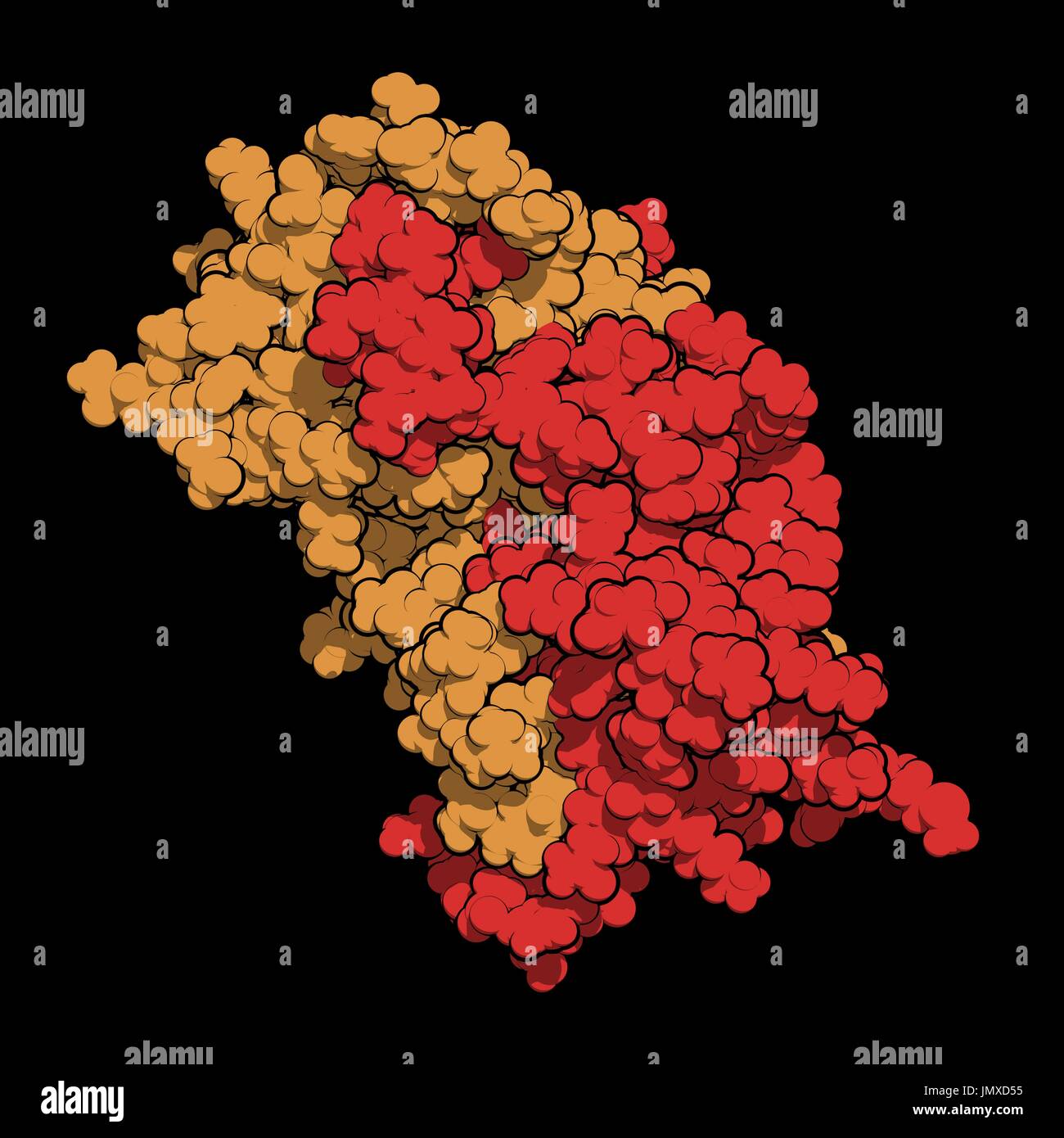 Interferon gamma (IFNg) cytokine molecule, chemical structure ...