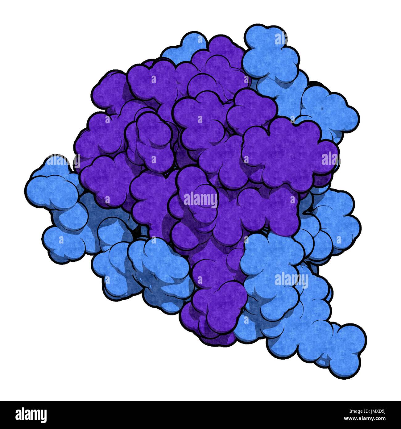 Insulin peptide hormone. Important drug in treatment of diabetes. Space ...