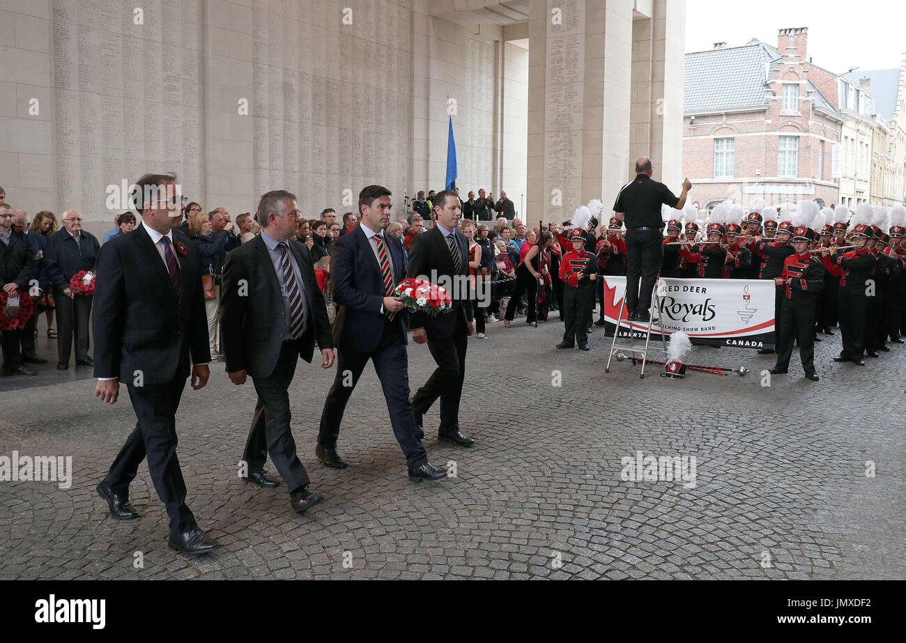 Wreaths inside the menin gate in ypres hi-res stock photography and ...