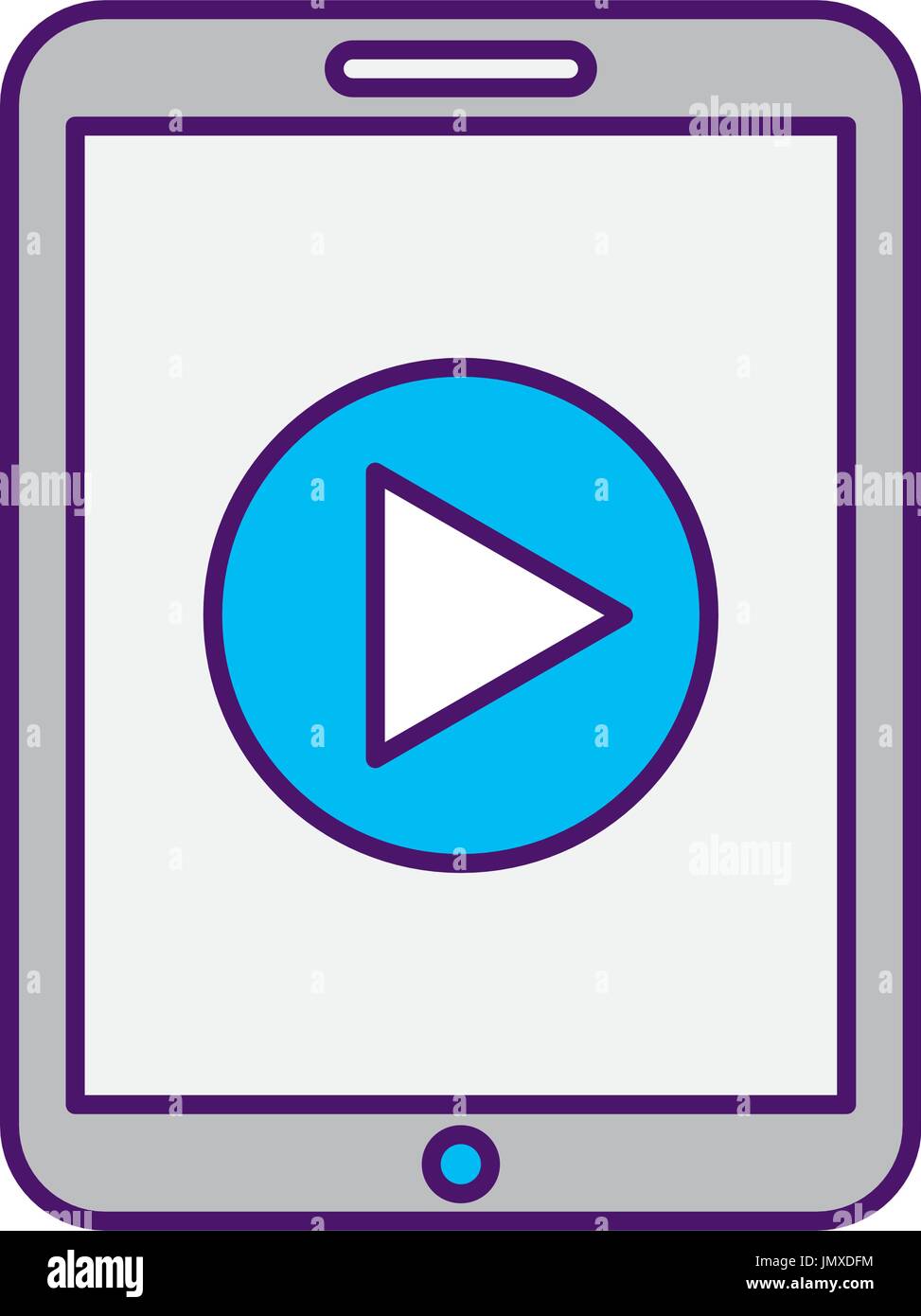 smartphone device play button Stock Vector Image & Art - Alamy