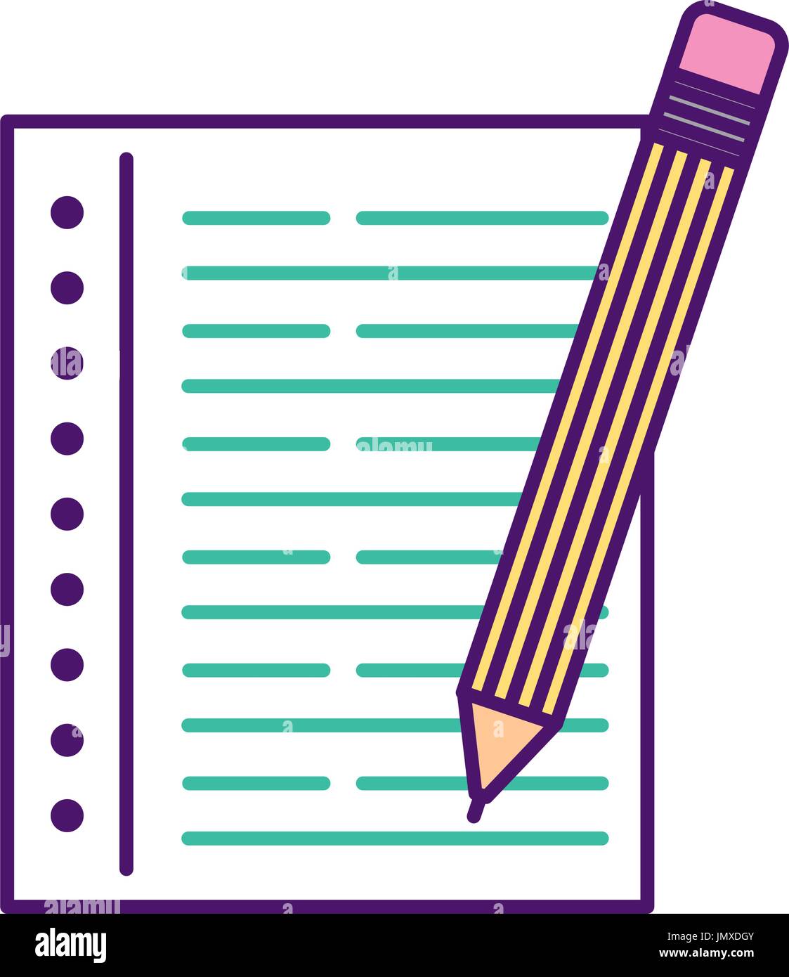 Elementary school writing notebook Stock Vector Images - Alamy