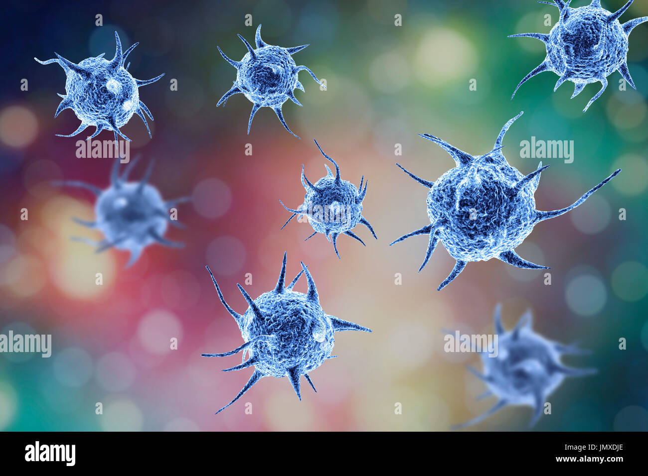 Computer illustration of abstract pathogenic microorganisms Stock Photo ...