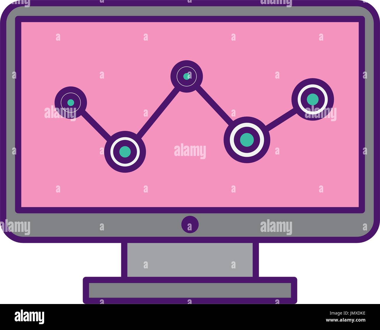 computer desktop with statistics Stock Vector Image & Art - Alamy