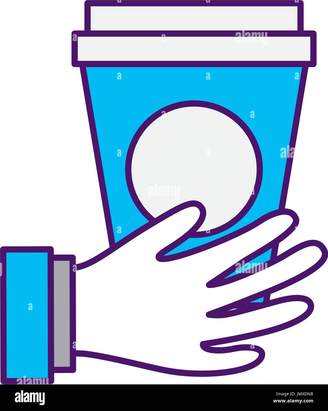 hand with coffee plastic cup icon Stock Vector Image & Art - Alamy