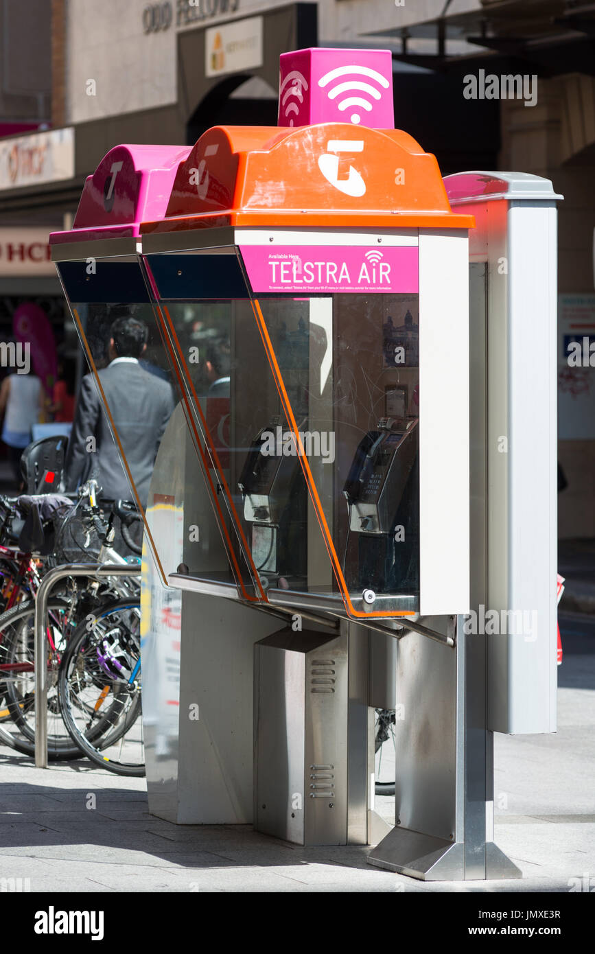 Telstra phone booth hi-res stock photography and images - Alamy