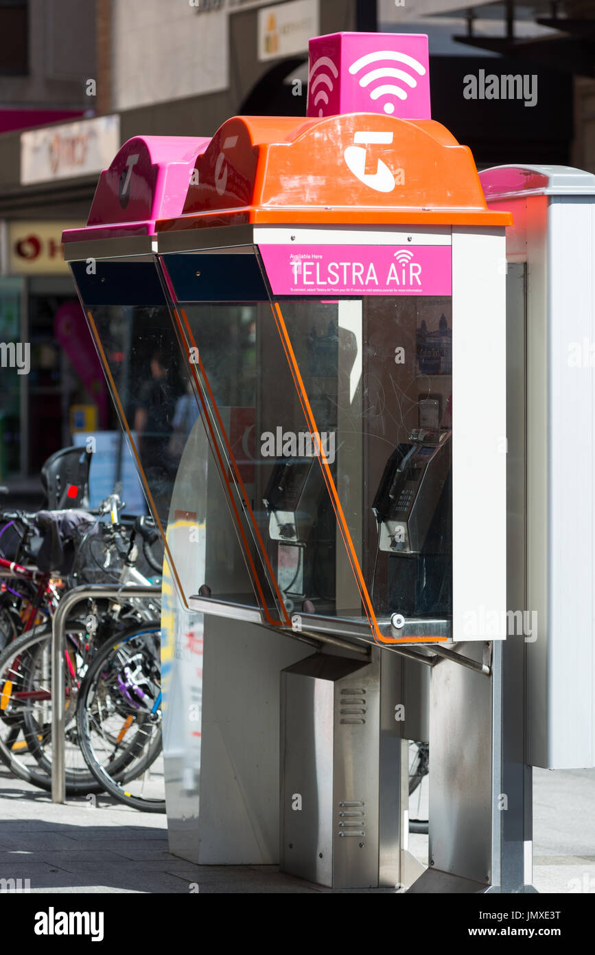 Telstra phone booth hi-res stock photography and images - Alamy