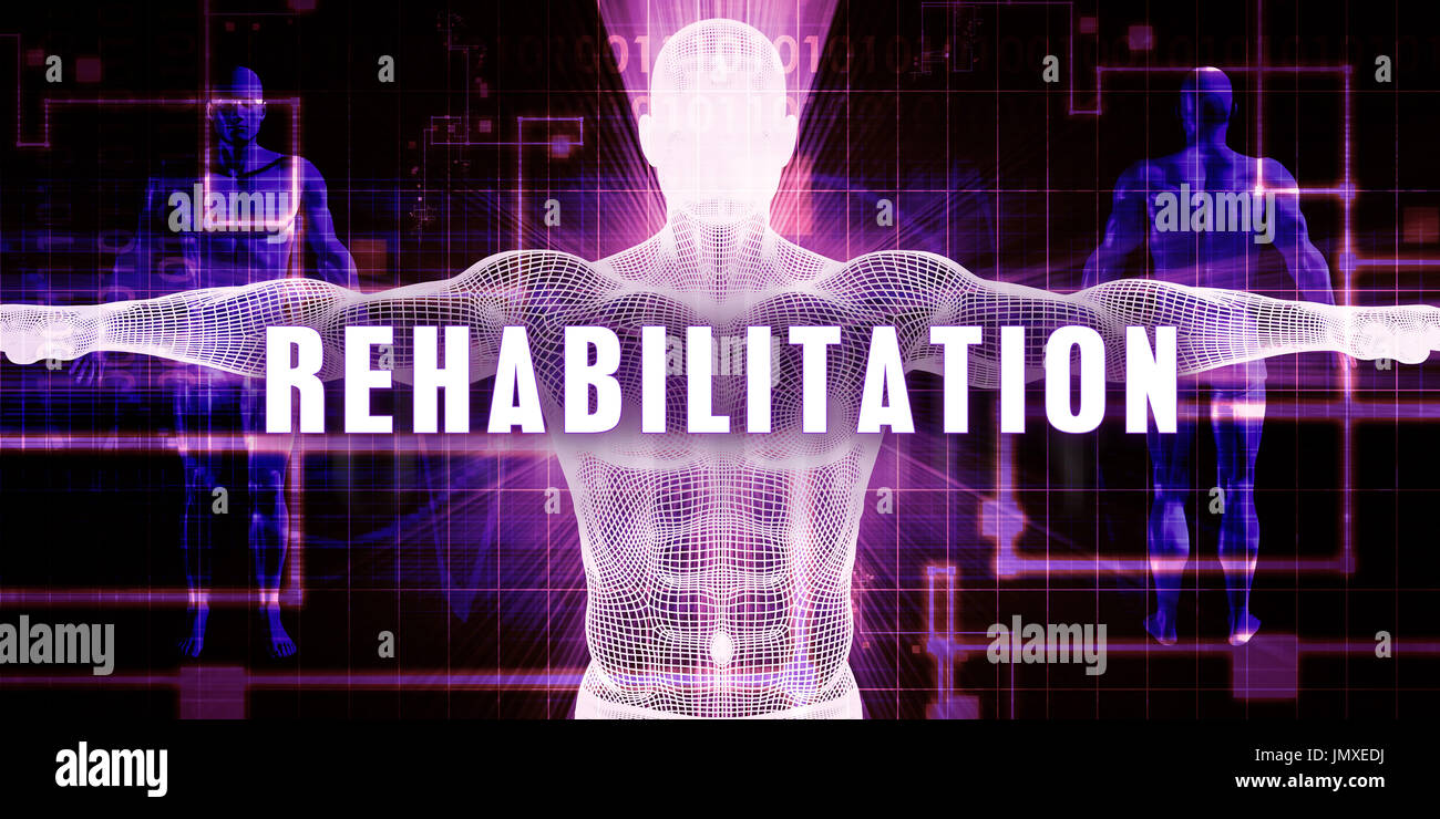Rehabilitation as a Digital Technology Medical Concept Art Stock Photo ...