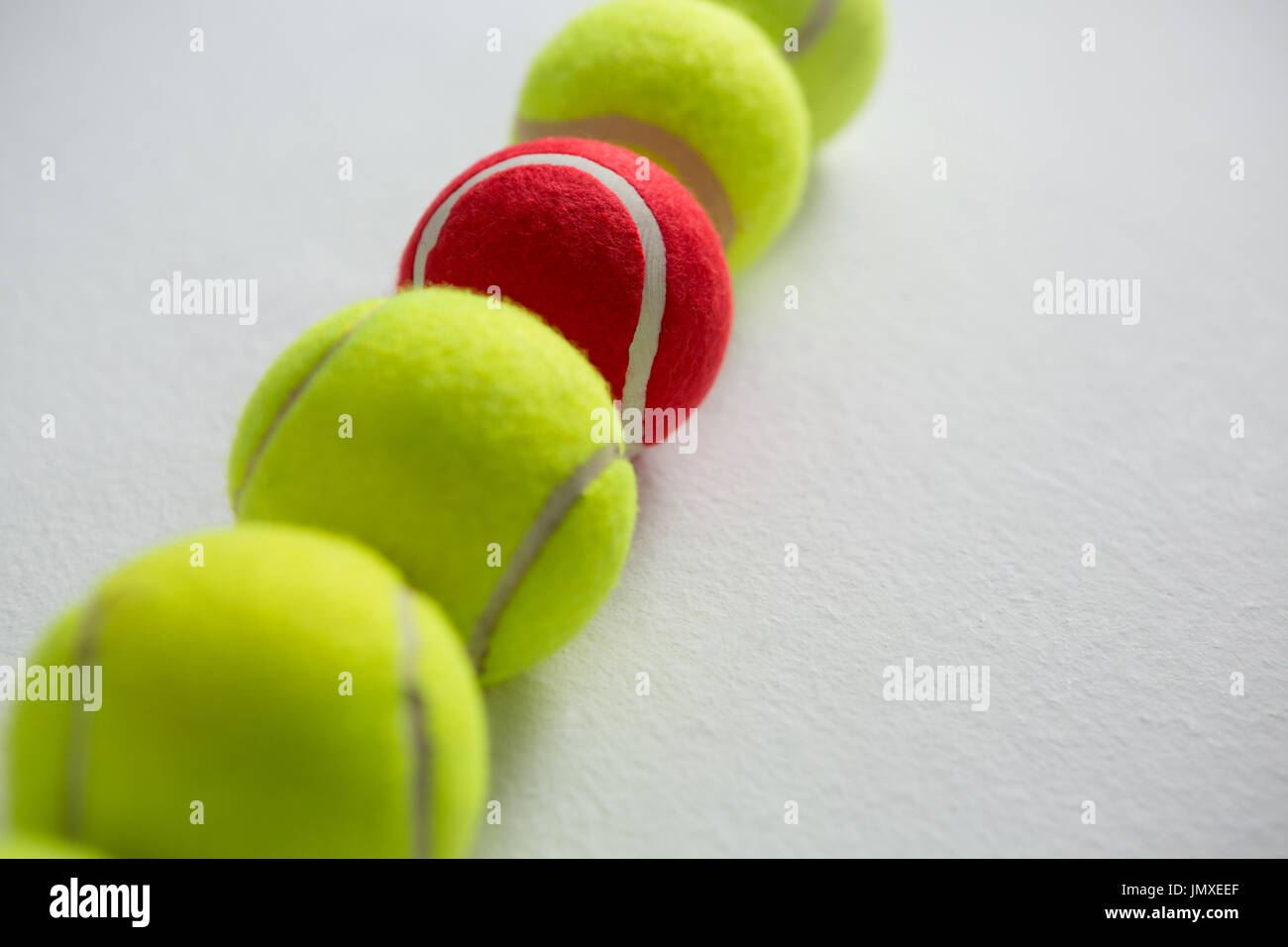 Row tennis balls hi-res stock photography and images - Alamy
