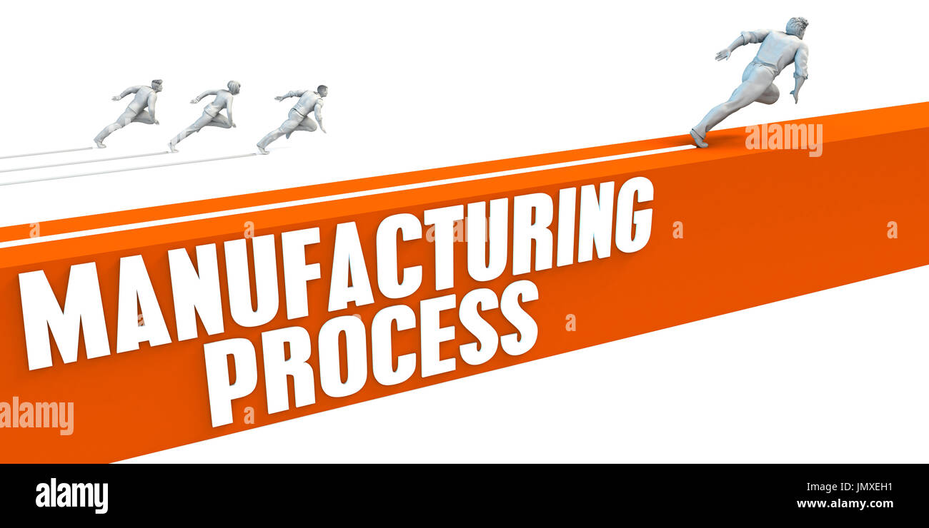 Manufacturing Process Express Lane with Business People Running Stock ...