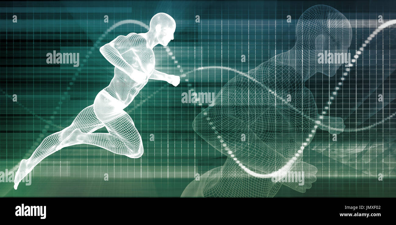 Fitness Technology and Sports Monitoring Data Concept Background Stock ...