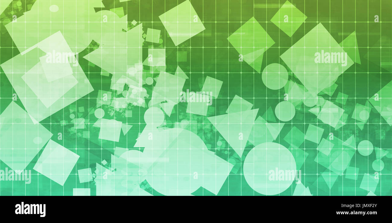 Technology Pattern Background with Circles Squares and Triangles Stock ...