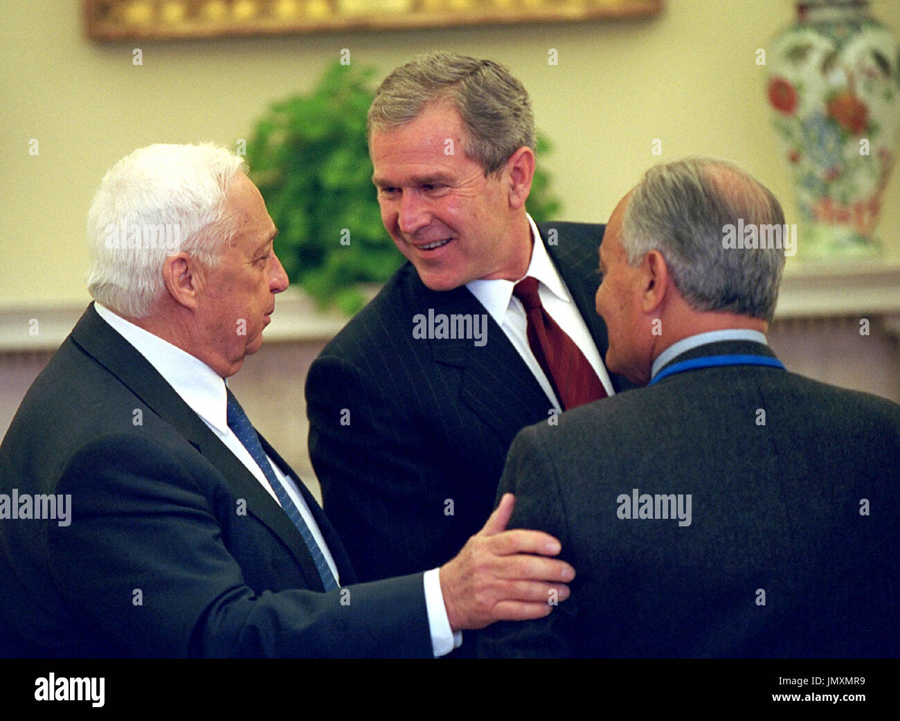 United States President George W. Bush meets with Prime Minister Ariel ...