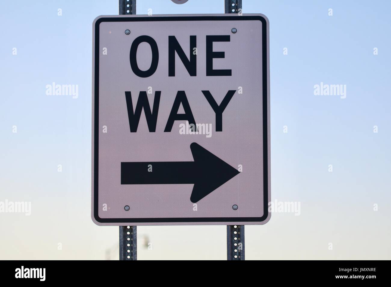 One way sign Stock Photo - Alamy