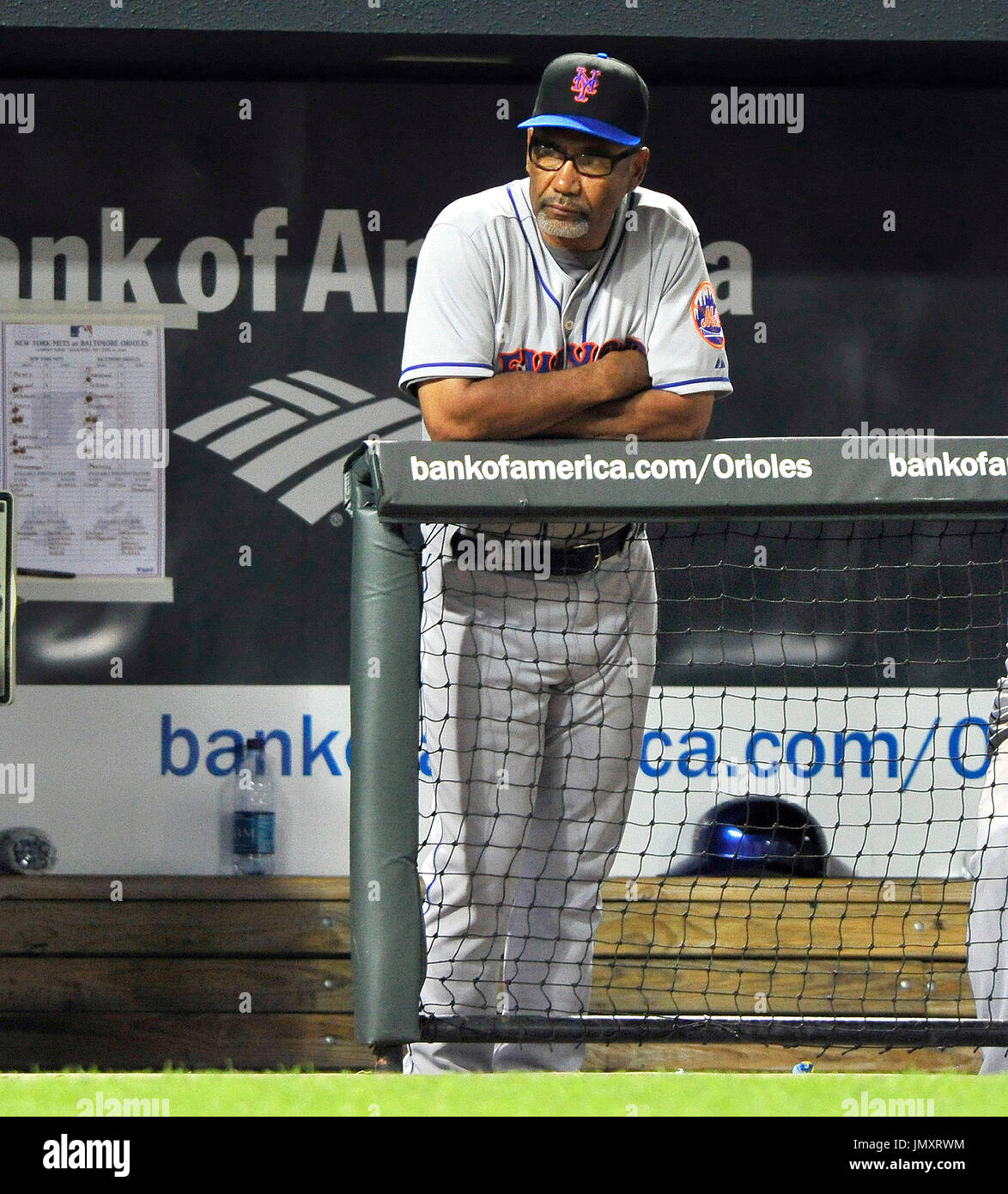 New York Mets manager Jerry Manuel (53) watches eighth inning action ...