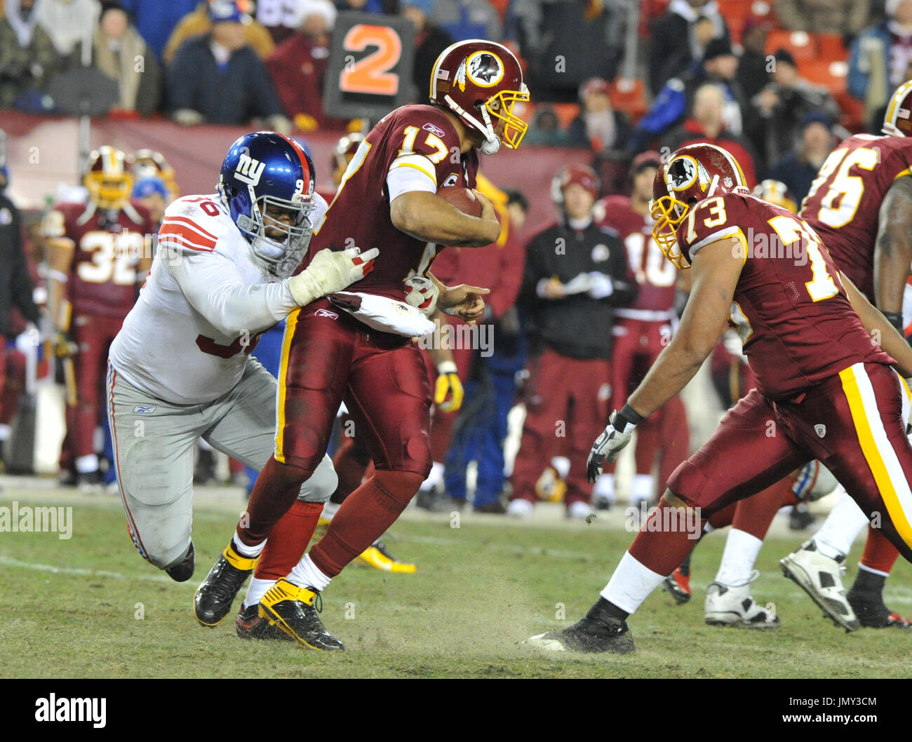 Landover, MD - December 21, 2009 -- New York Giants defensive tackle ...