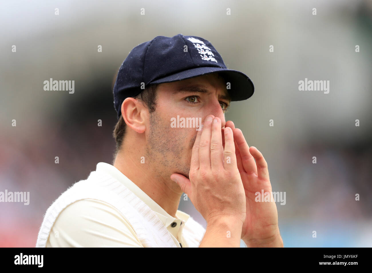 England's Toby Roland-Jones during day two of the 3rd Investec Test ...