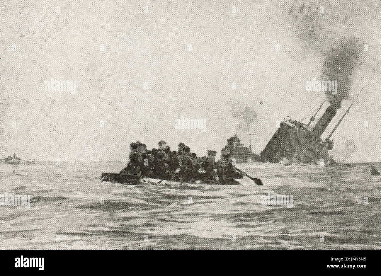 HMT Aragon sinking, 30 December 1917 Stock Photo - Alamy