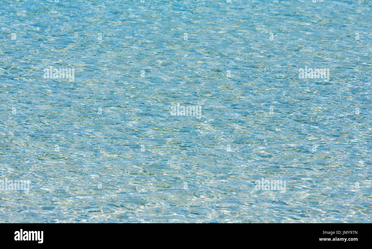 Blue sea flowing water surface with waves and some bottom view ...