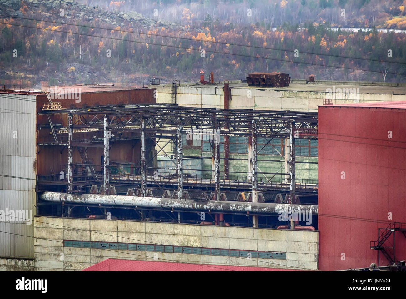 Rust belt. Heavy industry in state of economic crisis. Abandoned ...