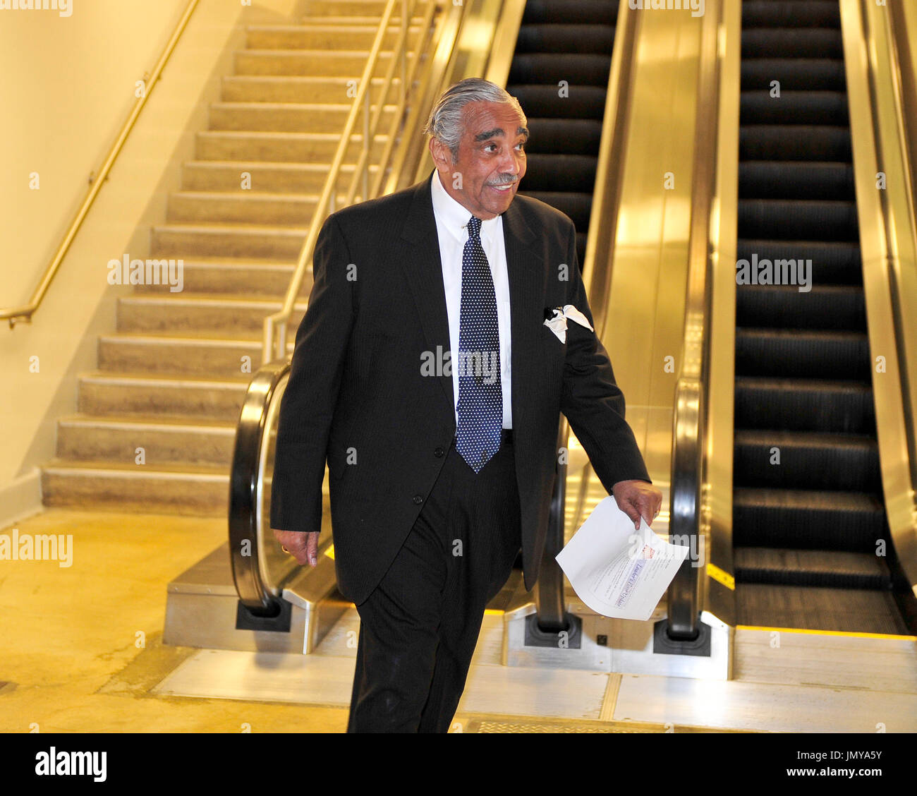United States Representative Charlie Rangel (Democrat of New York) goes ...
