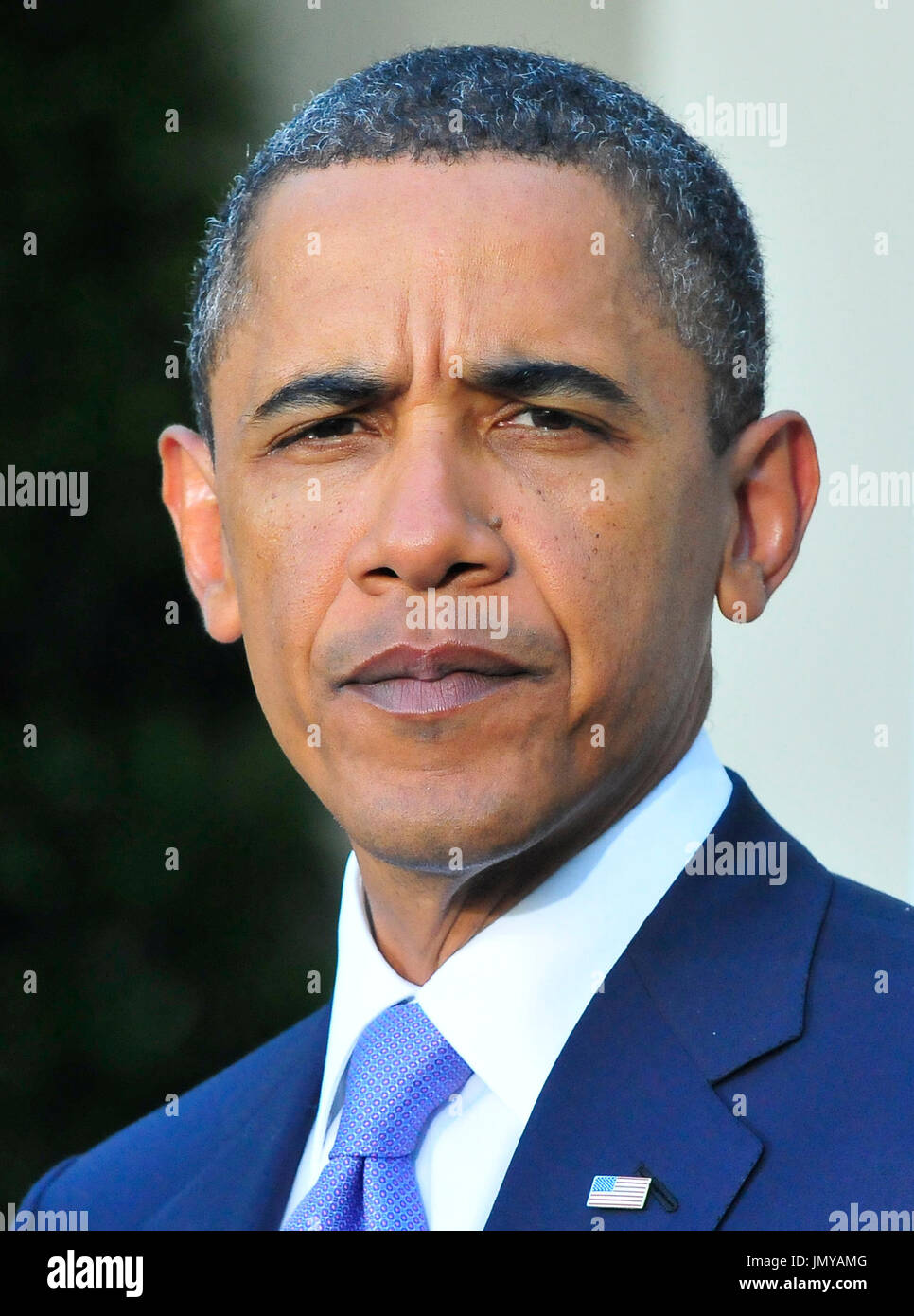 United States President Barack Obama makes a statement in the Rose ...