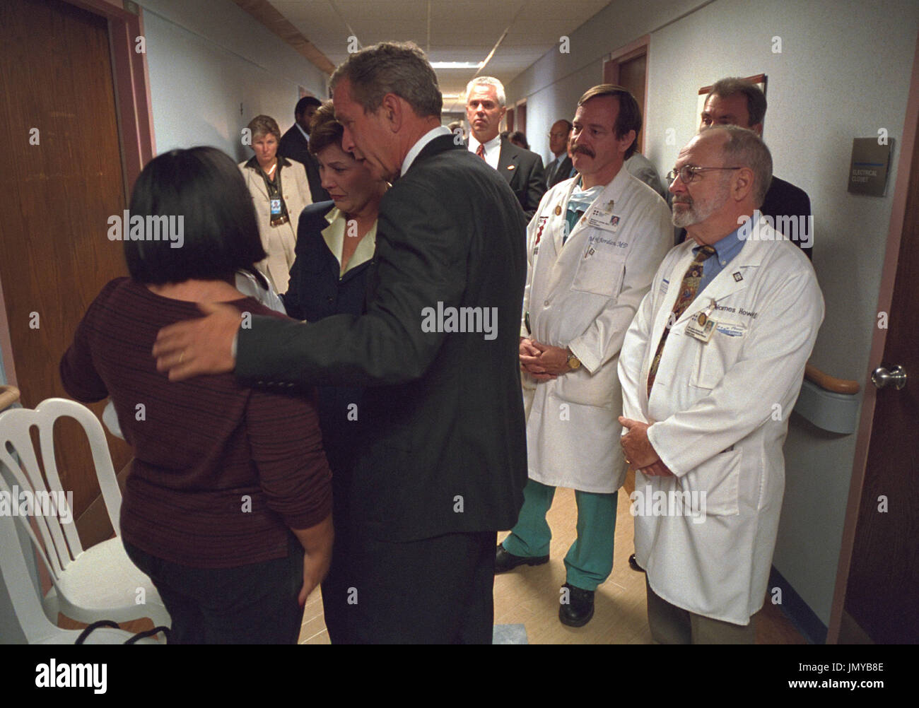 United States President George W. Bush and First Lady Laura Bush ...
